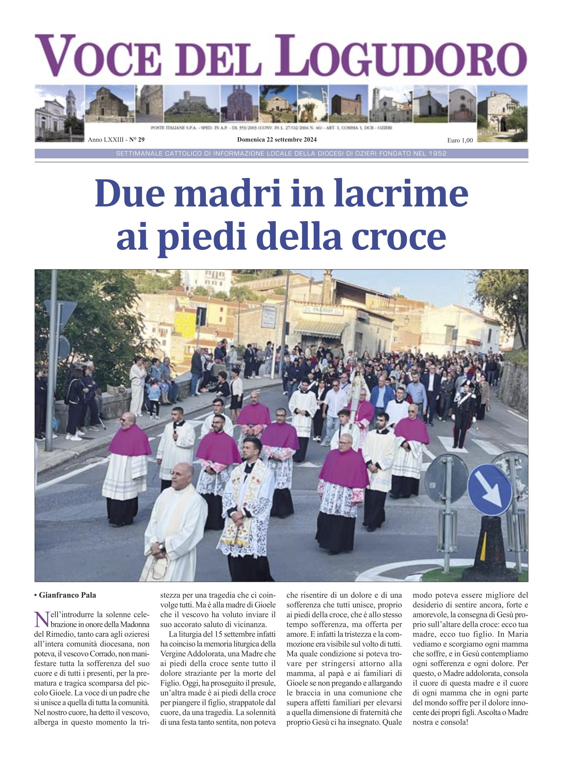 VOCE DEL LOGUDORO - Settimanale n. 29/2024 - Diocesi di Ozieri