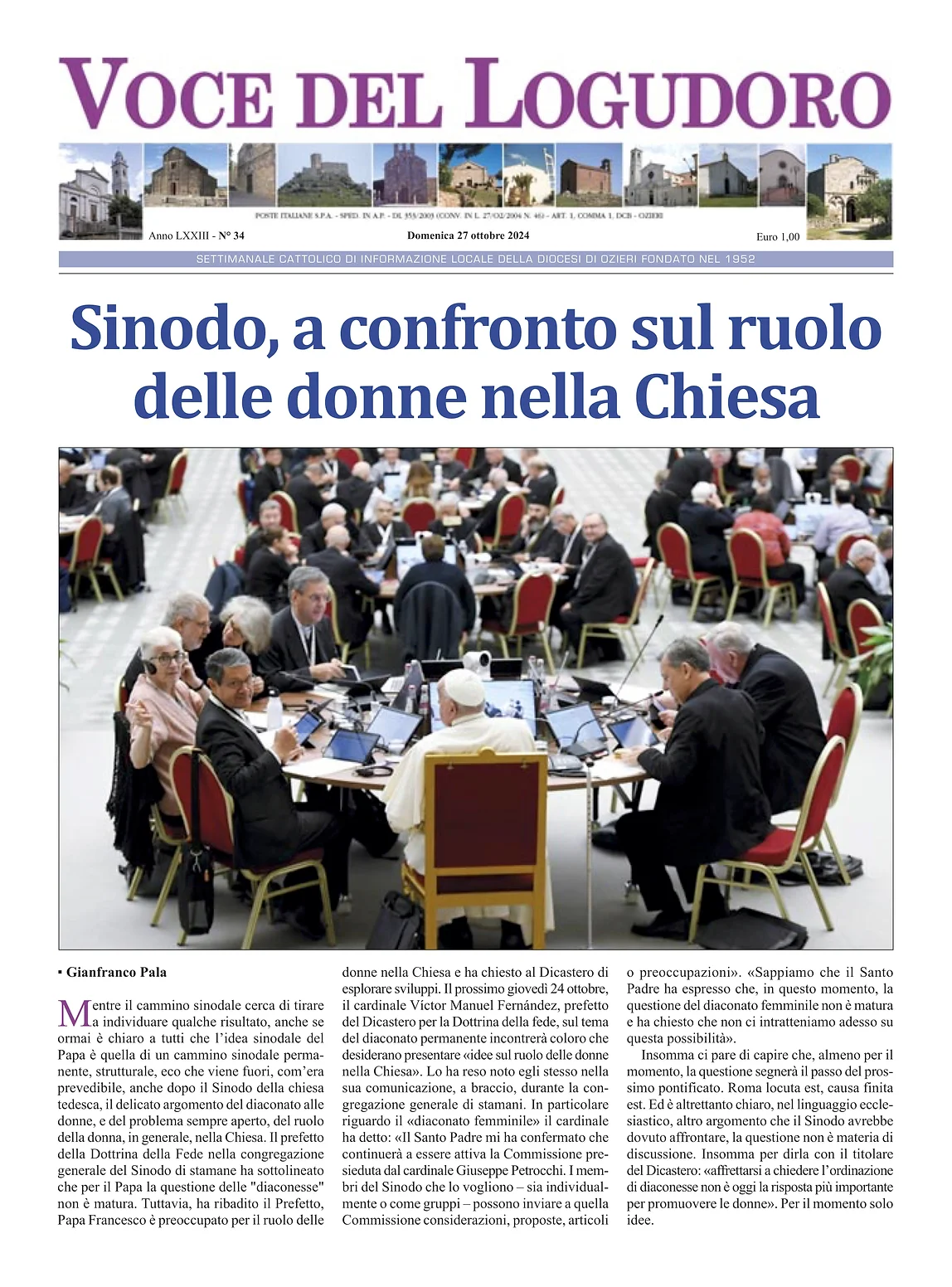 VOCE DEL LOGUDORO - Settimanale n. 34/2024 - Diocesi di Ozieri