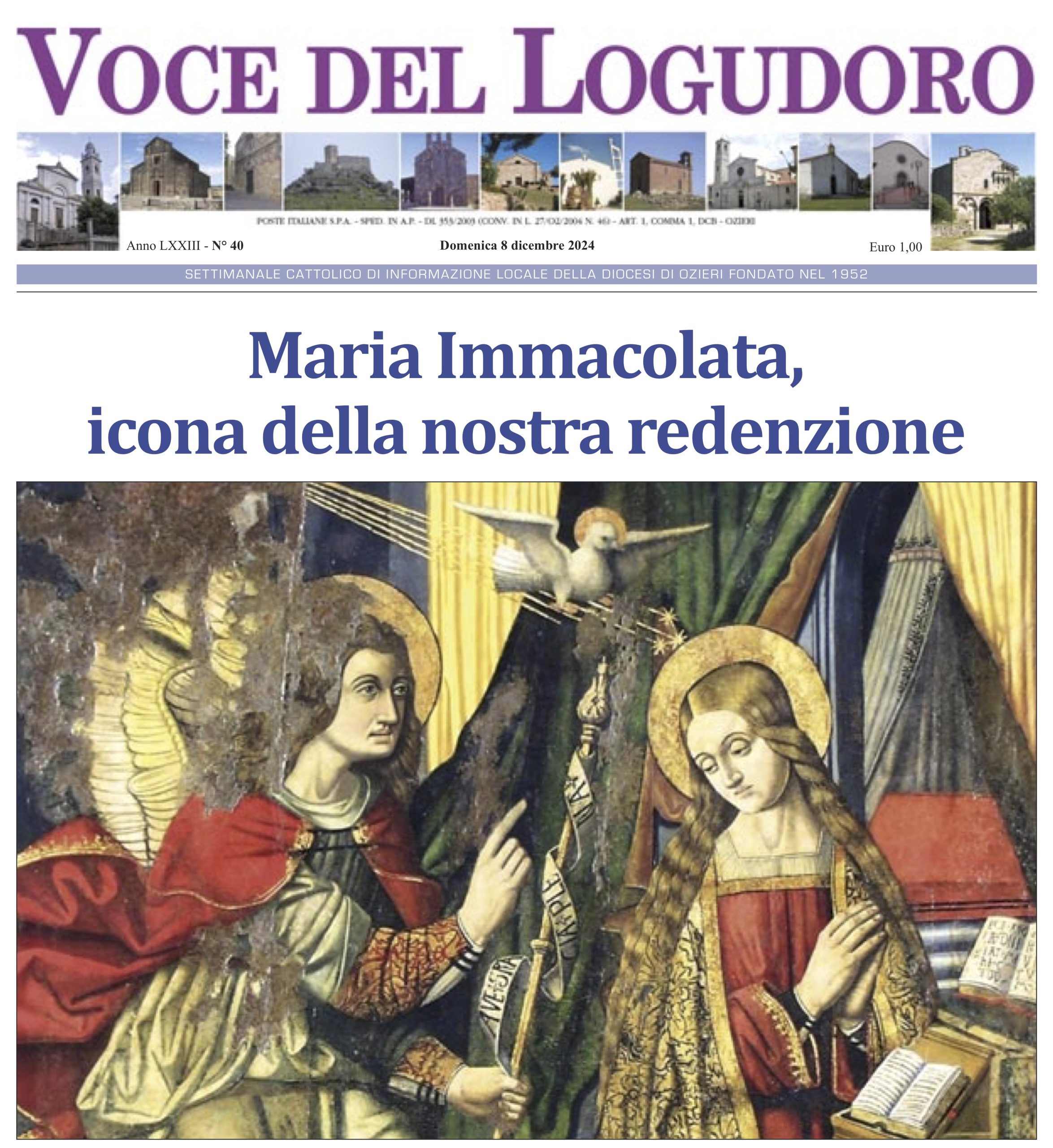 VOCE DEL LOGUDORO – Settimanale n. 40/2024 - Diocesi di Ozieri