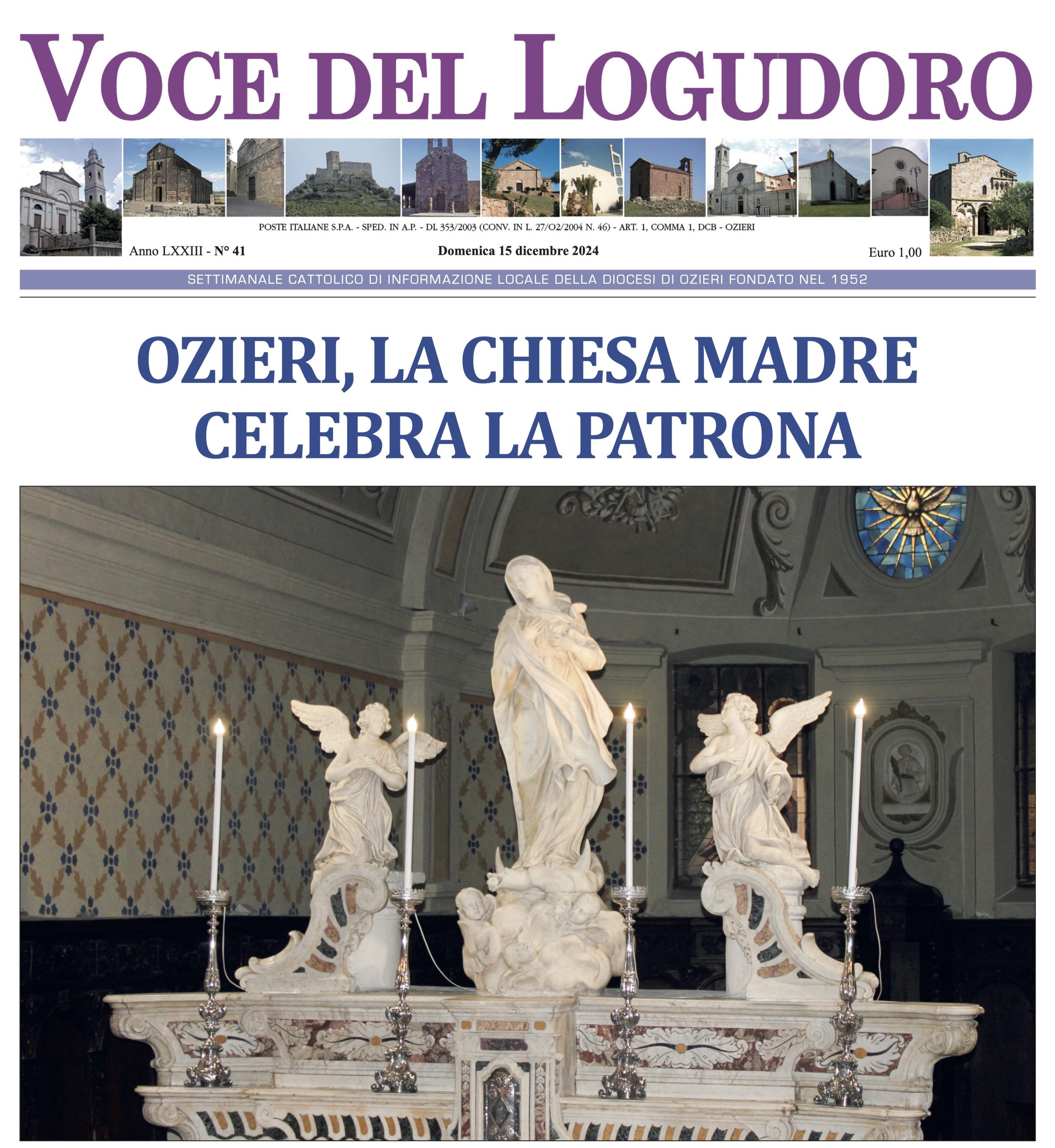 VOCE DEL LOGUDORO – Settimanale n. 41/2024 - Diocesi di Ozieri